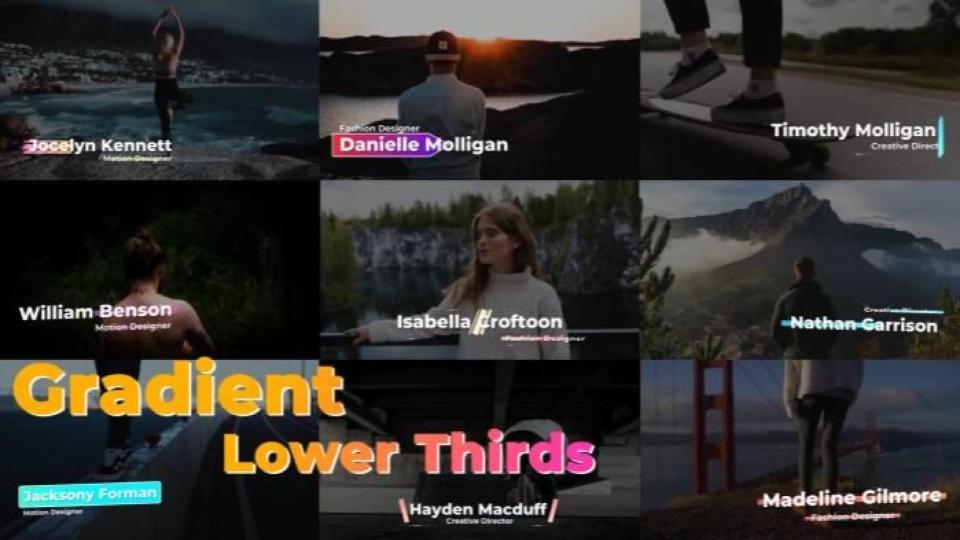 Tell visually with a template Gradient Lower Third